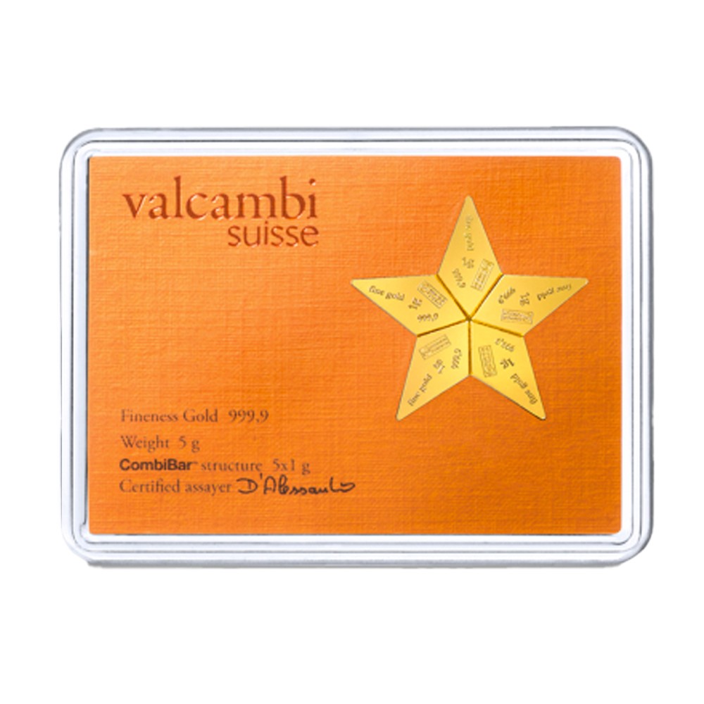 5g 'Star' Gold CombiBar | Valcambi - Gold Bullion Co.