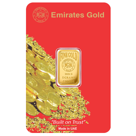 Emirates Gold 5 Gram Certicard Gold Bar - Gold Bullion Co