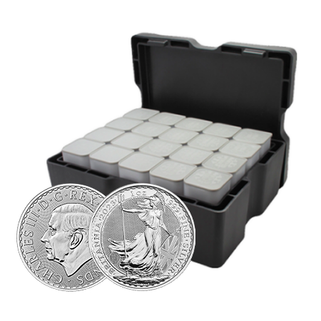 1oz Silver Coins - Britannia Monster Box - Tax Free - Gold Bullion Co