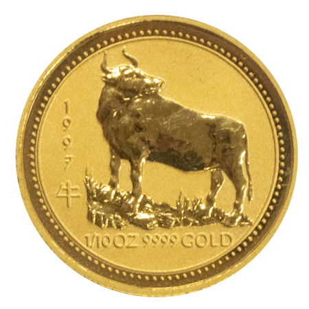1997 1/10oz Year Of Ox Perth Mint Lunar Coins - The Gold Bullion Co