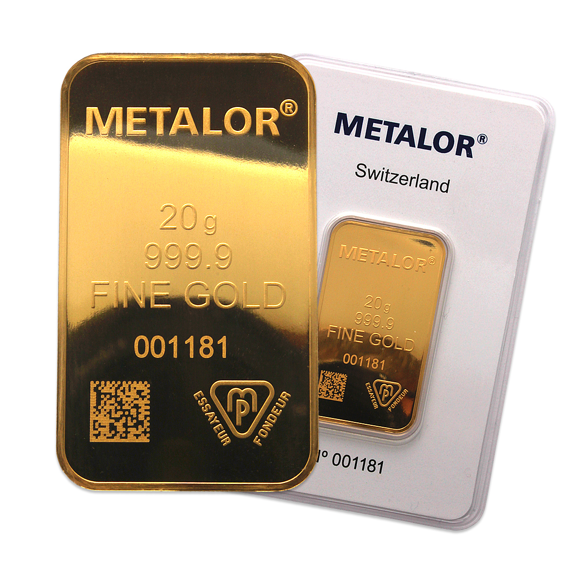 Metalor 20g Gold Bar | 20 gram Gold Bullion Bars - Gold Bullion Co