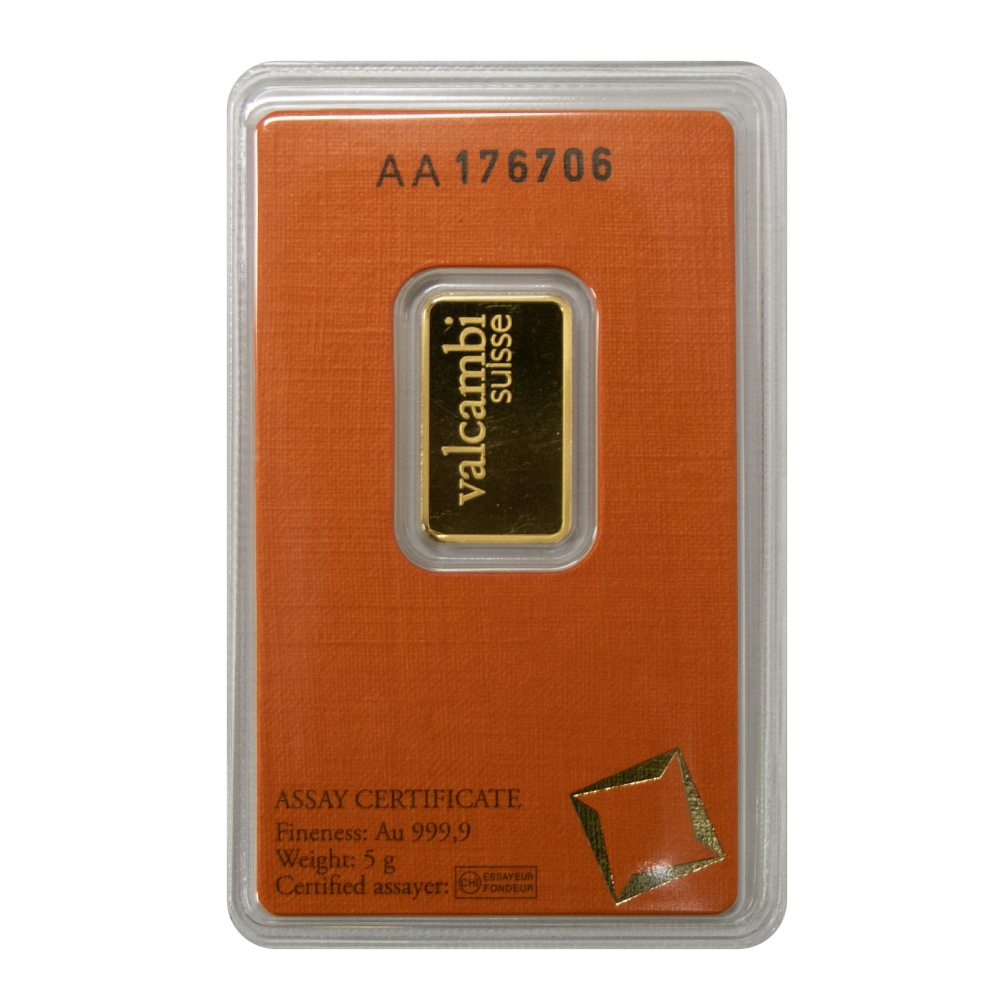 5g Gold Bar - Valcambi - Gold Bullion Co