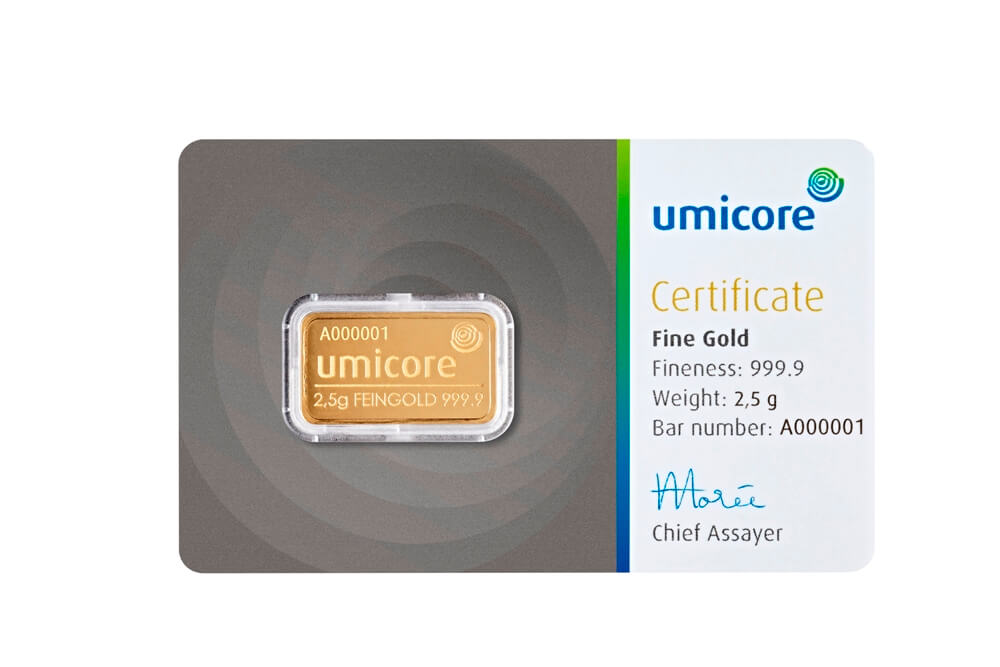 2.5g Gold Bar | Buy 2.5 gram Gold Bullion Bars Online - Gold Bullion Co