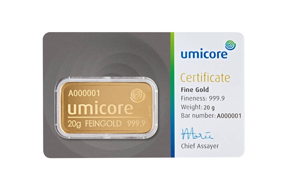 20 gram Gold Bar | Buy 20g Gold Bullion Bars Online - Gold Bullion Co