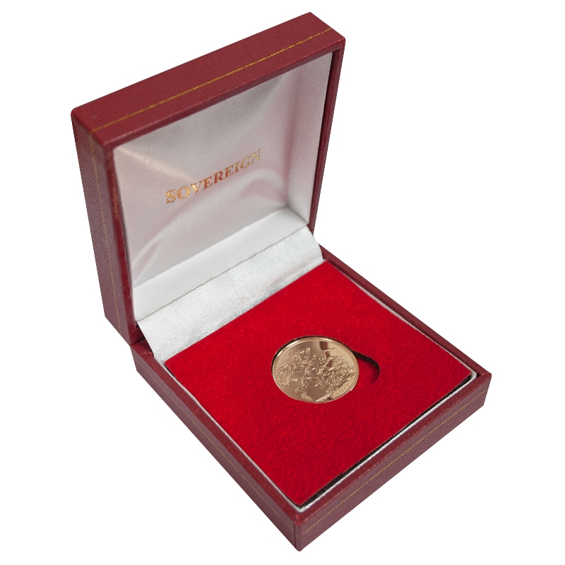 2017 Gold Sovereign & Red Presentation Box - Gold Bullion Co